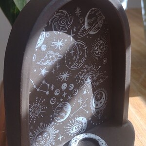 Celestial Altar, Ceramic Wall Altar, Moons and Stars, Chocolate Clay ...