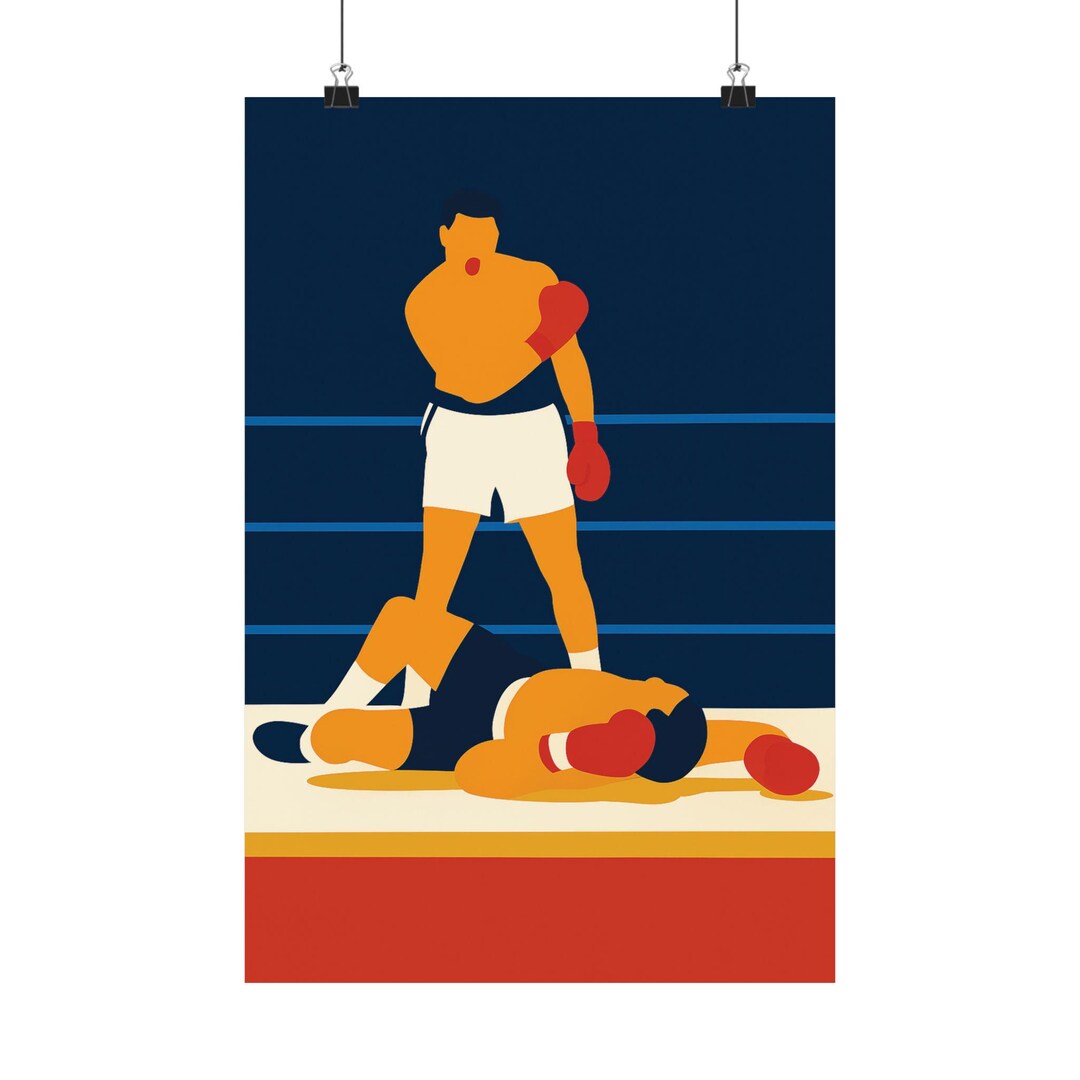 Muhammad Ali Vs Liston Poster Matte Vertical Poster | Vintage Boxing ...