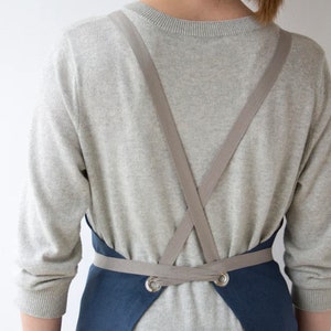 Kitchen Apron Slate Blue - Etsy Portugal