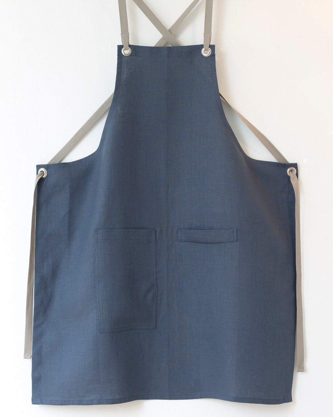 Kitchen Apron - Slate Blue - Etsy Portugal