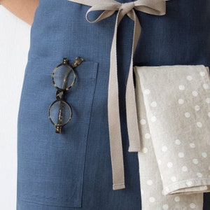 Kitchen Apron Slate Blue - Etsy Portugal