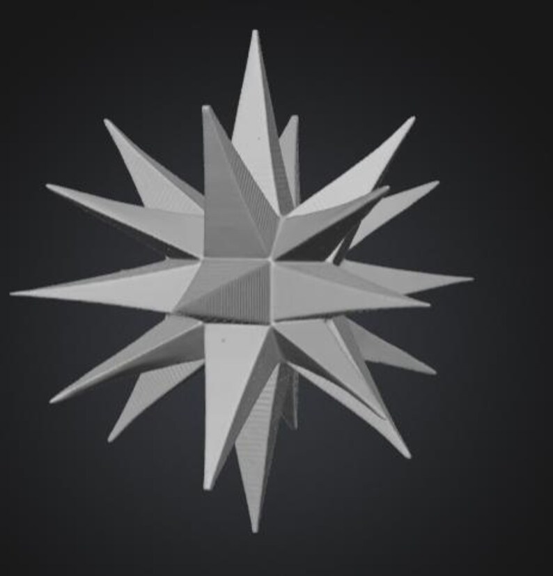 3D Christmas Star STL – Geometric Holiday Ornament, Printable Festive ...