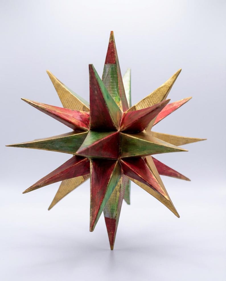 3D Christmas Star STL – Geometric Holiday Ornament, Printable Festive ...