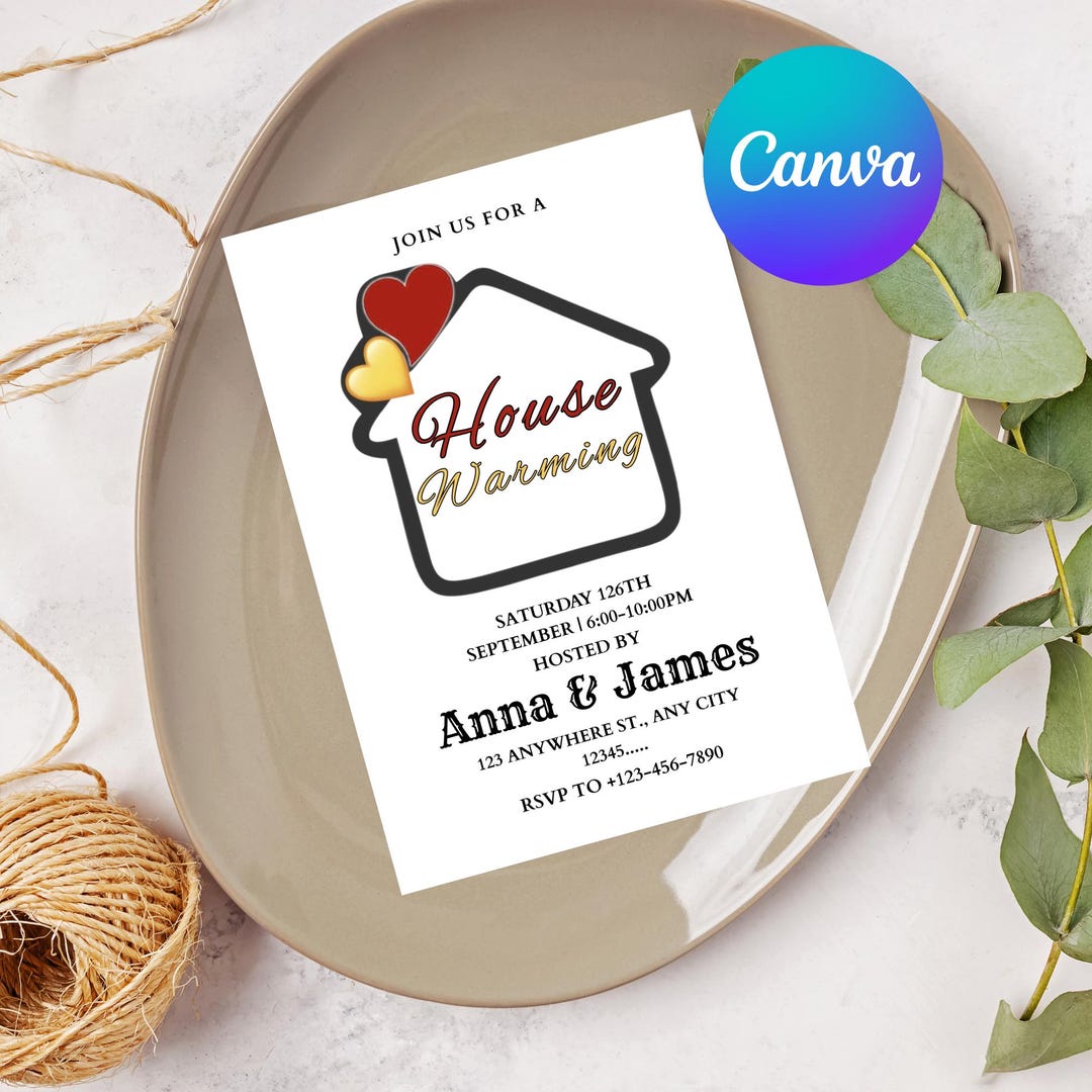 Editable House Warming Invitation, House Warming Party, Minimalist New ...