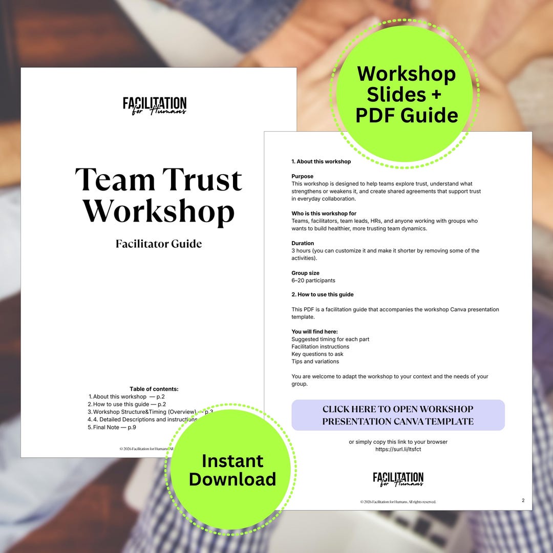 Trust Building Workshop Template: Editable Canva Slides and PDF Guide ...