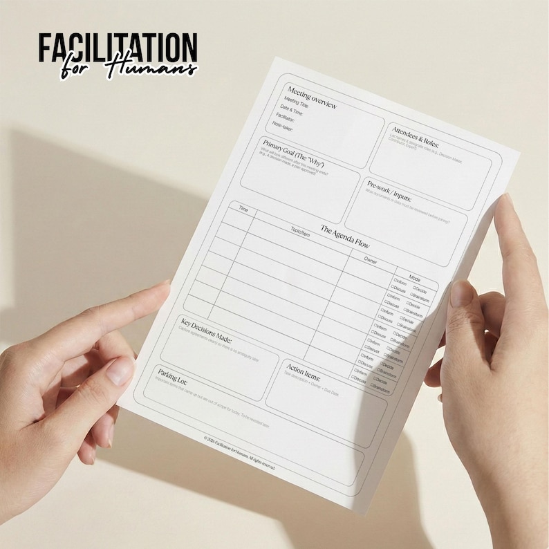 Meeting Agenda Template | Printable Meeting Minutes & Notes | Editable ...