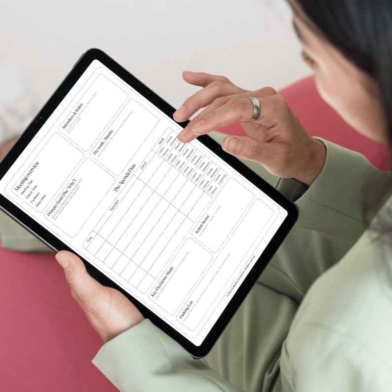 Editable Meeting Agenda Template | Printable Meeting Minutes (canva ...