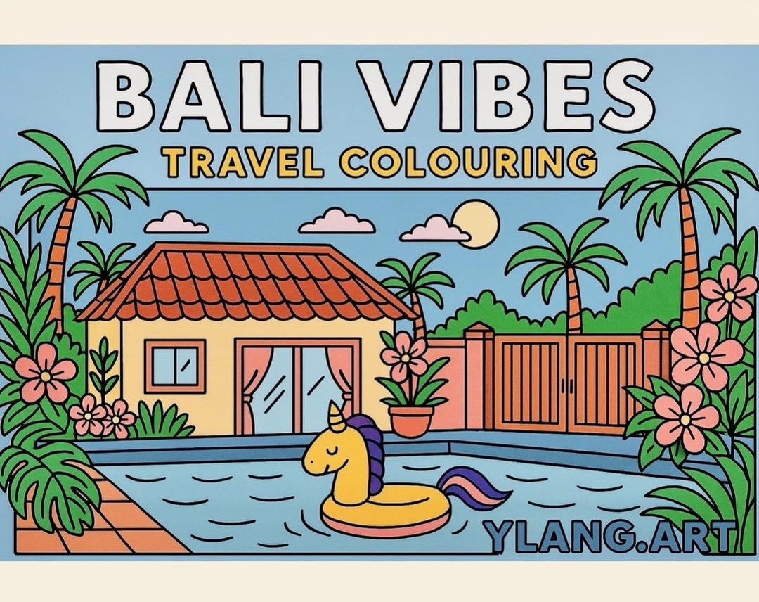 Bali Vibes A4 Colouring Pages – Tropical Travel Printable Set of 15 for ...