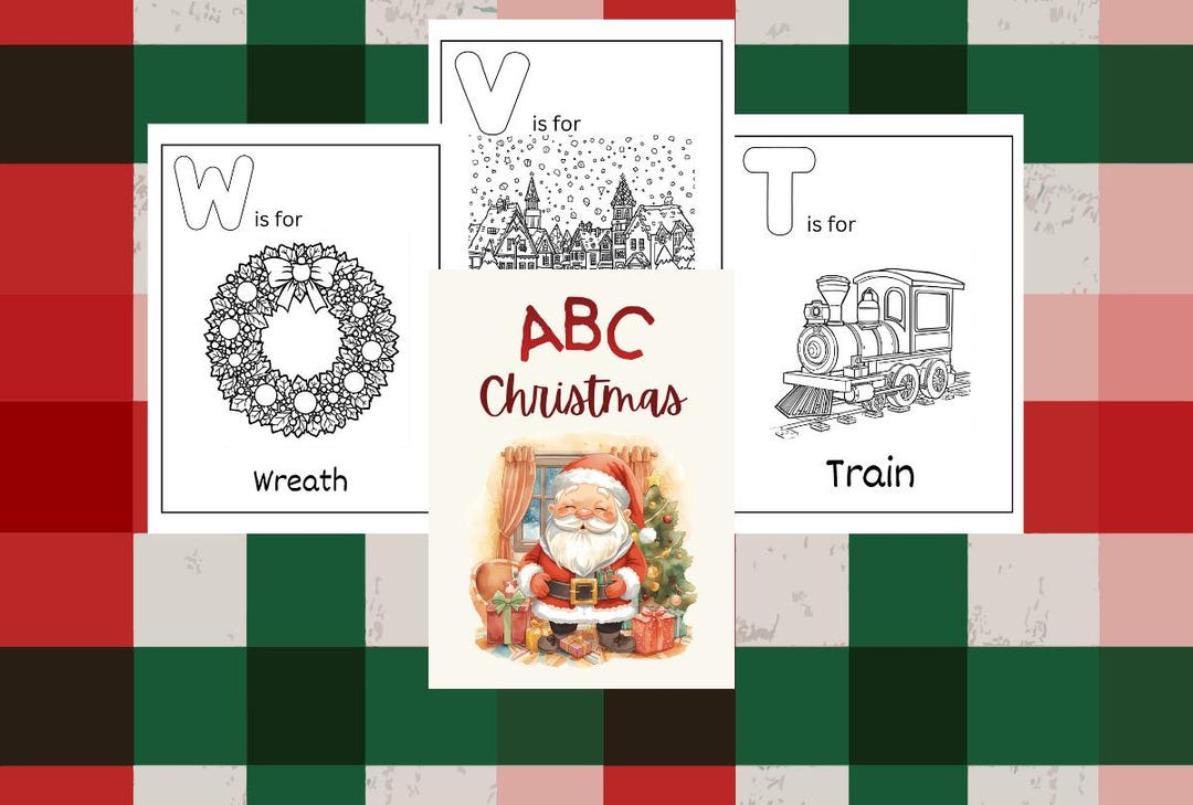 Christmas ABC Coloring Book | Kids Holiday Alphabet Activity (printable ...