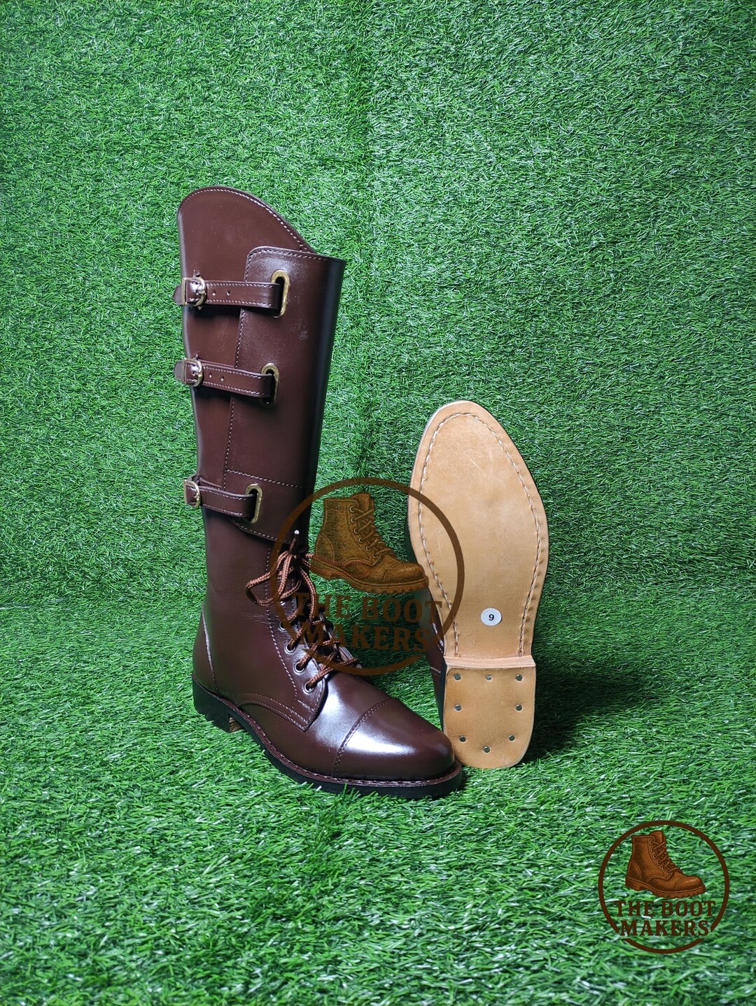 Handmade Riding Leather Tall Boot Pointed Toe With Leather Sole 3 ...