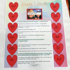 OUR LOVE-A Personalized Poster Celebrating the Nuances of Love. Sharing ...