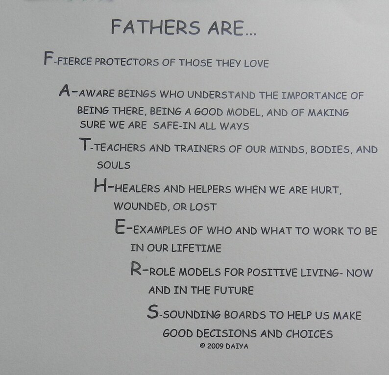 Fathers Are...personalized Poster - Etsy