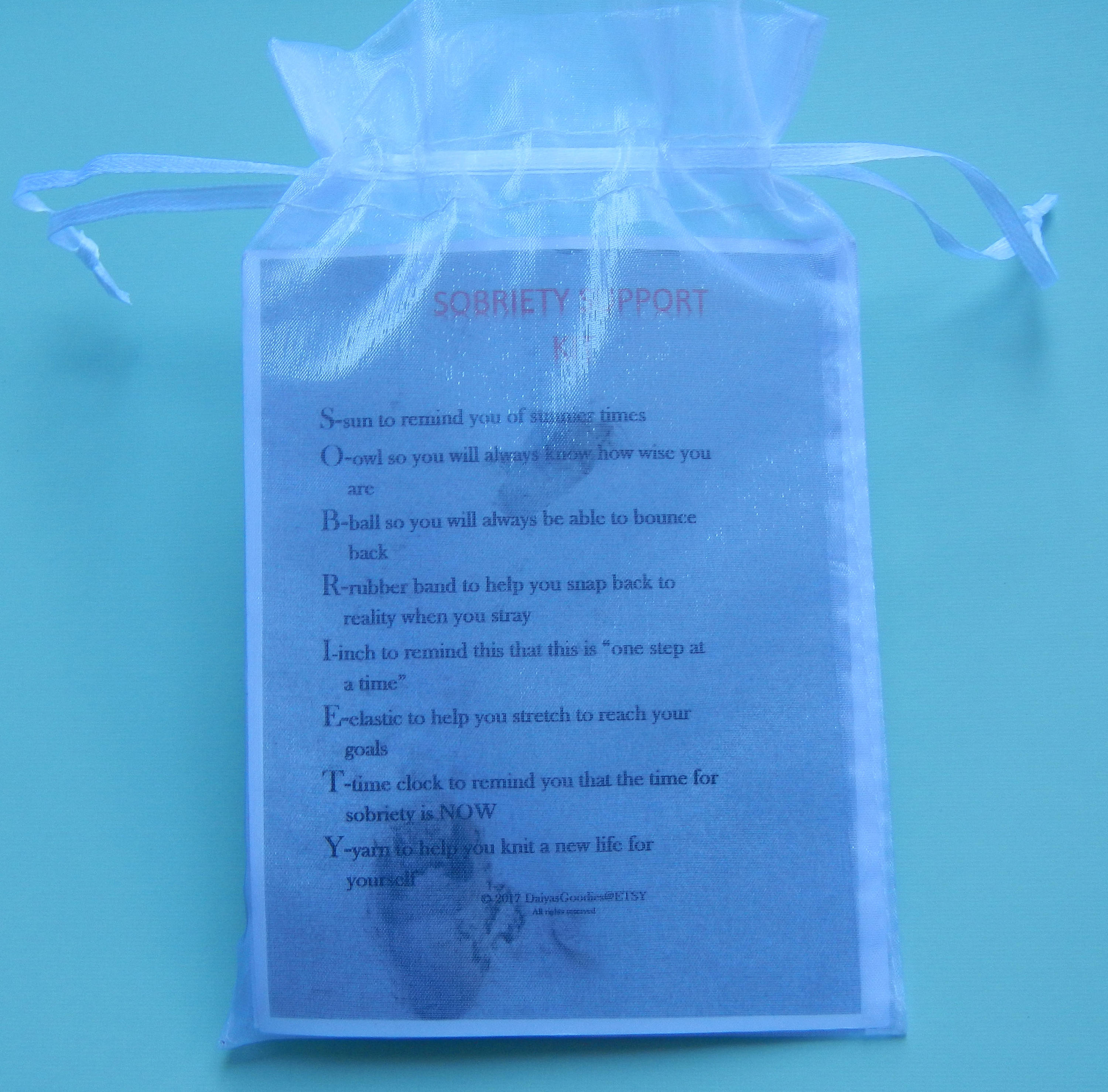 Sobriety Support Kit...a Tool for Keeping on Track With Sobriety - Etsy