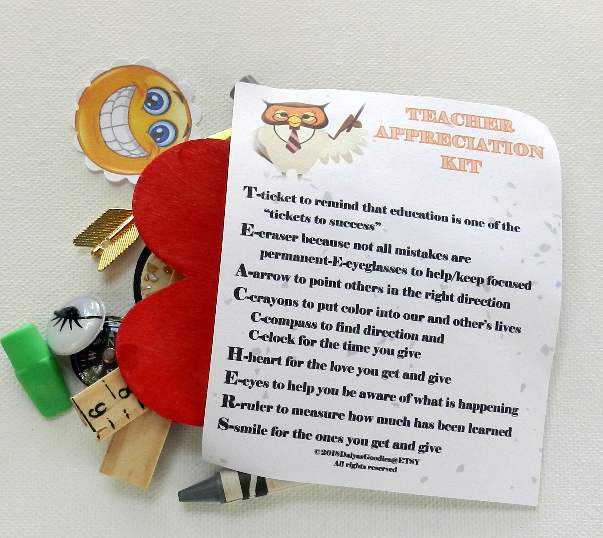 Teacher Appreciation Kit-a Fun Way to Honor and Acknowledge a - Etsy