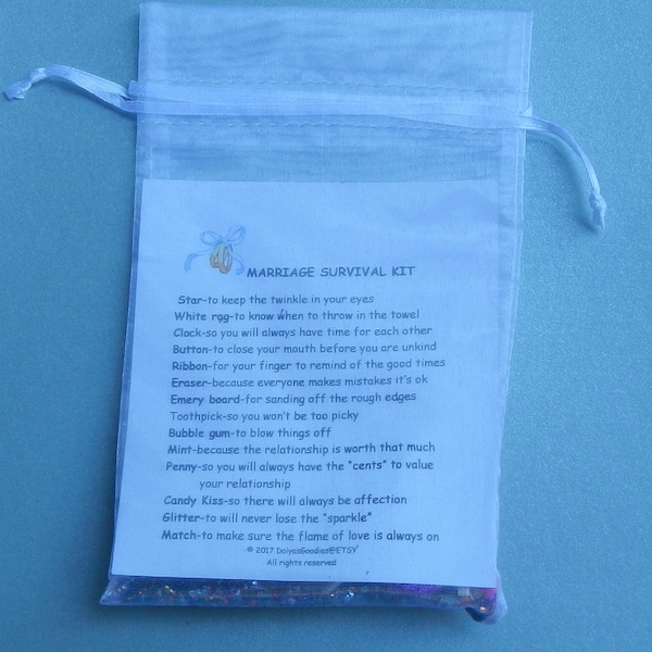 Funny Wedding Survival Kit - Etsy