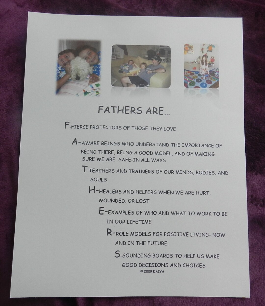 Fathers Are...personalized Poster - Etsy