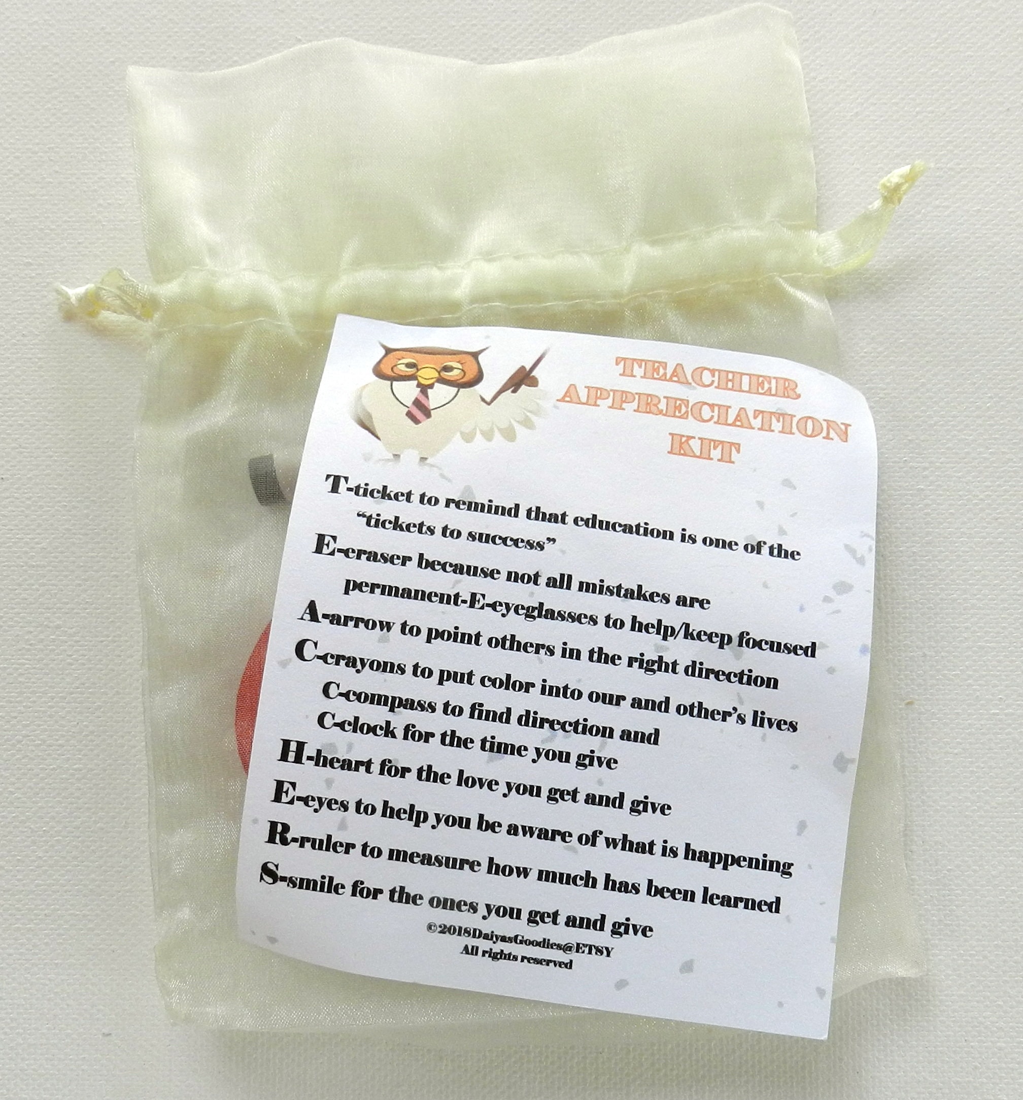 Teacher Appreciation Kit-a Fun Way to Honor and Acknowledge a - Etsy