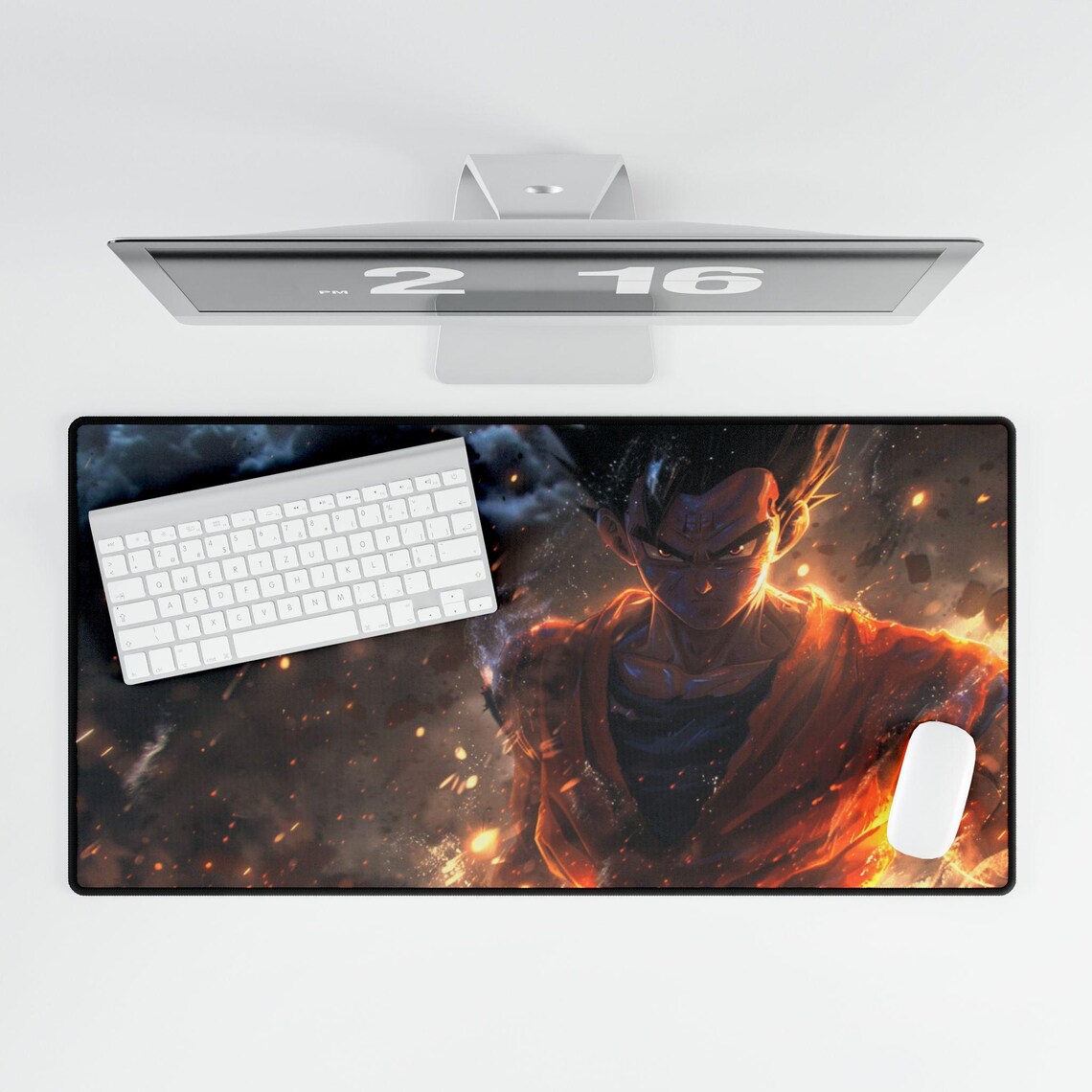 Gohan Inspired Desk Mat / Anime Warrior Desk Pad / Dark Anime Mouse Pad ...