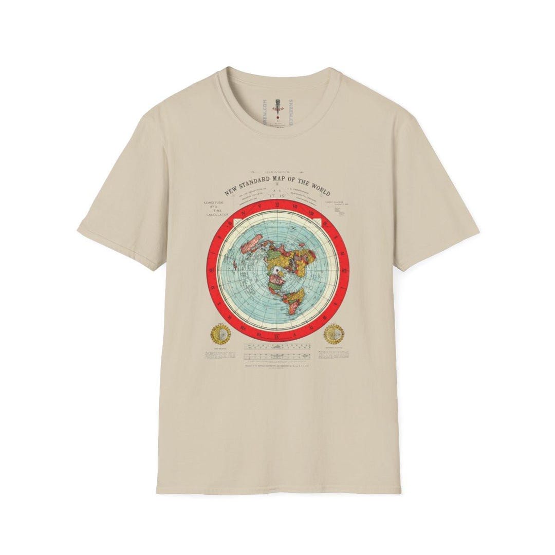 Gleason's 1892 New Standard Map of the World Flat Earth Unisex ...