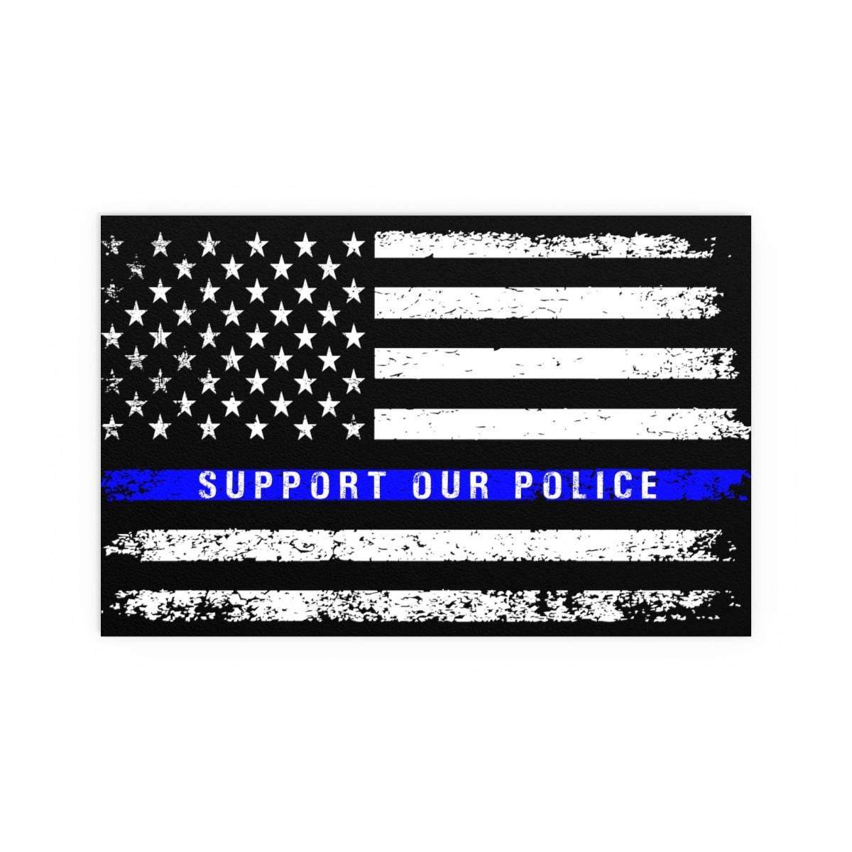 Support Our Police USA Flag First Responder Indoor and Outdoor Silk ...