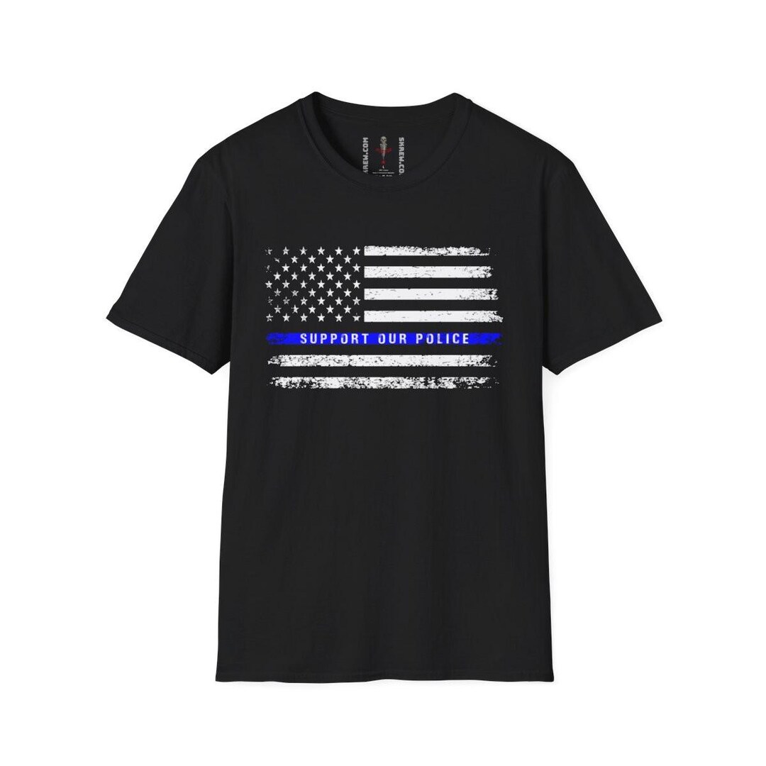 Support Our Police USA Flag First Responder Unisex Softstyle T-shirt - Etsy