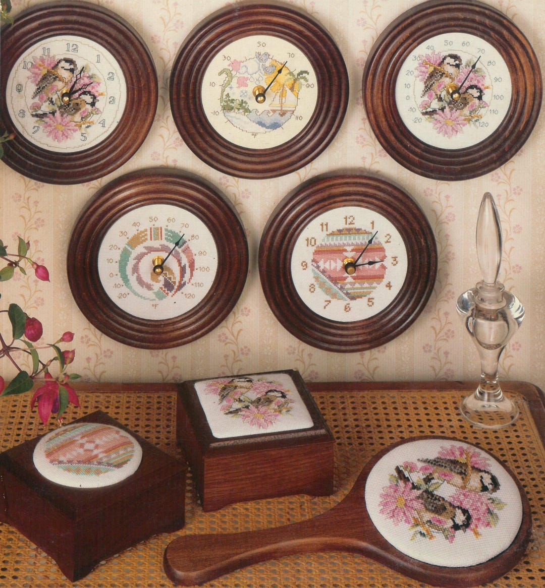 Vintage Cross Stitch Pattern Clocks, Cross Stitch for Home , PDF ...