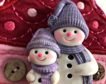 Snowman Pin | Etsy
