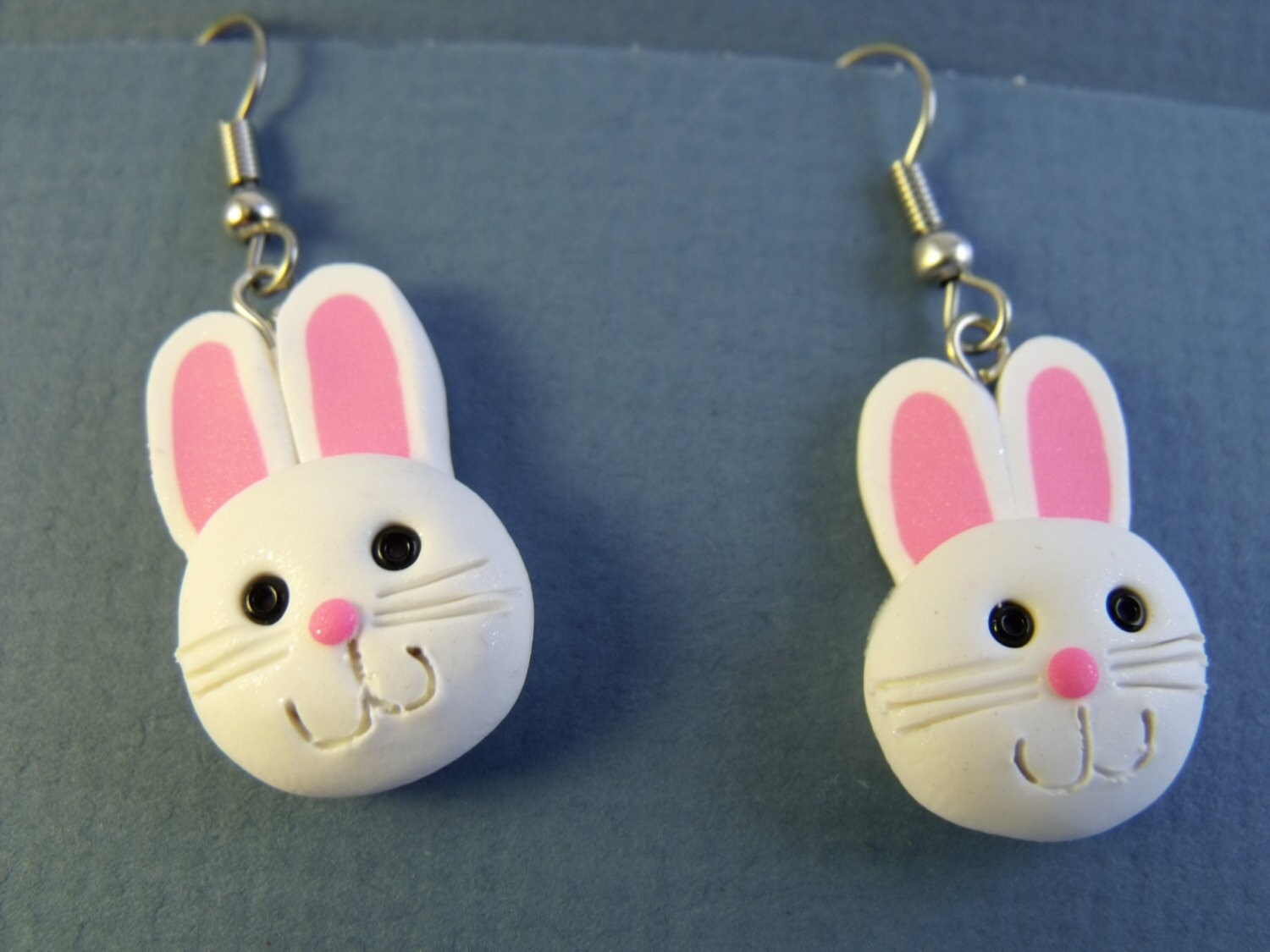 Polymer Clay Easter Bunny Earrings - Etsy