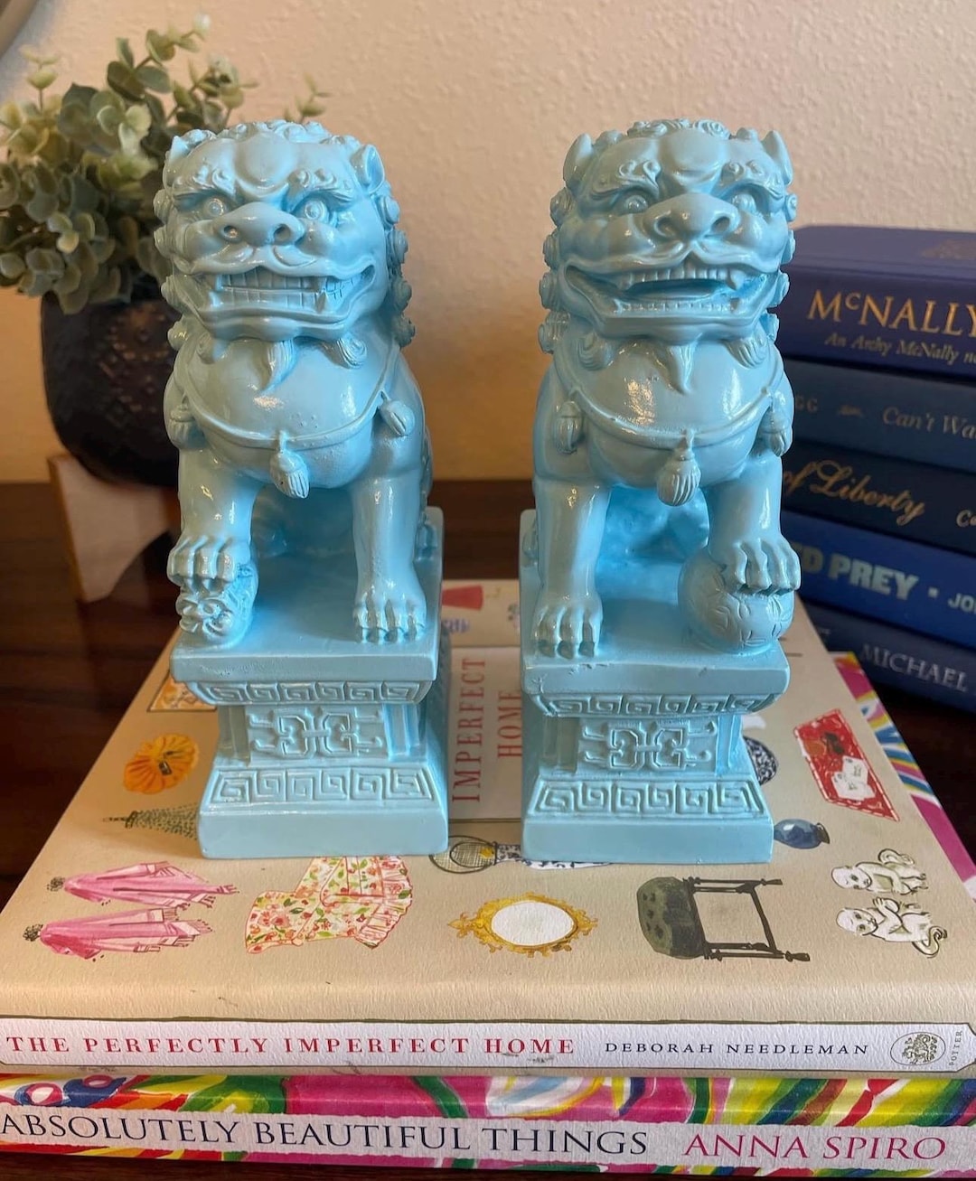 Large Baby Blue Foo Dogs - Etsy
