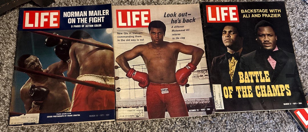 1971 LIFE Magazine Boxing Lot (3) Muhammad Ali & Joe Frazier Battle of ...
