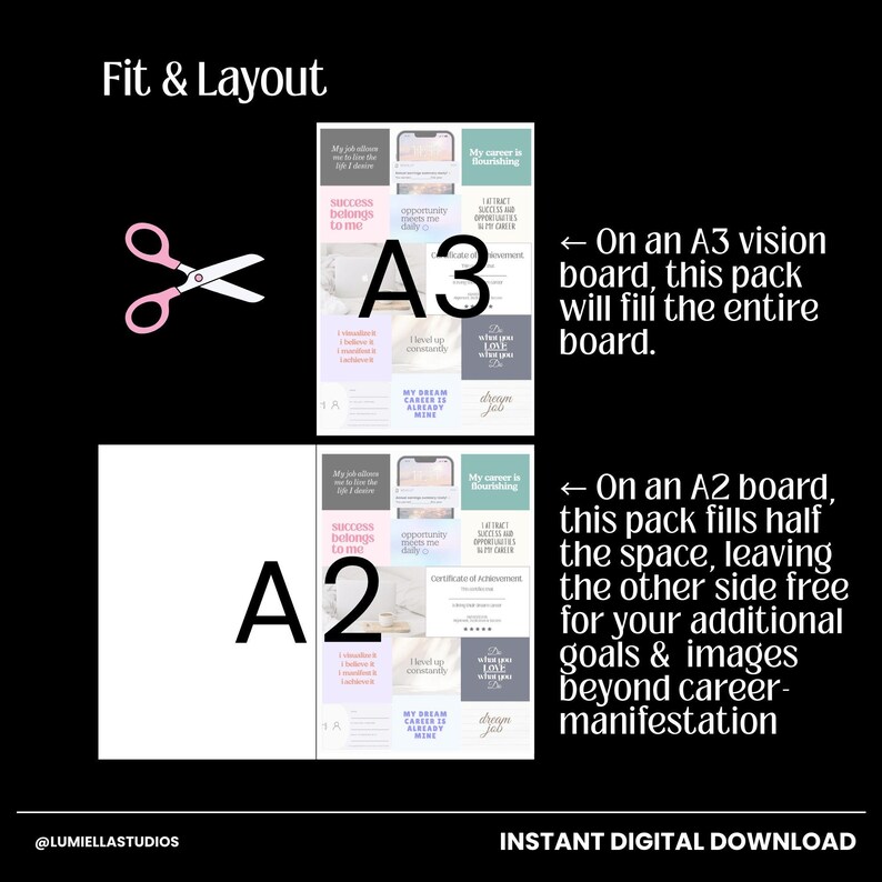 Dream Career Vision Board Kit | Job Affirmations, Quotes + Imagery ...