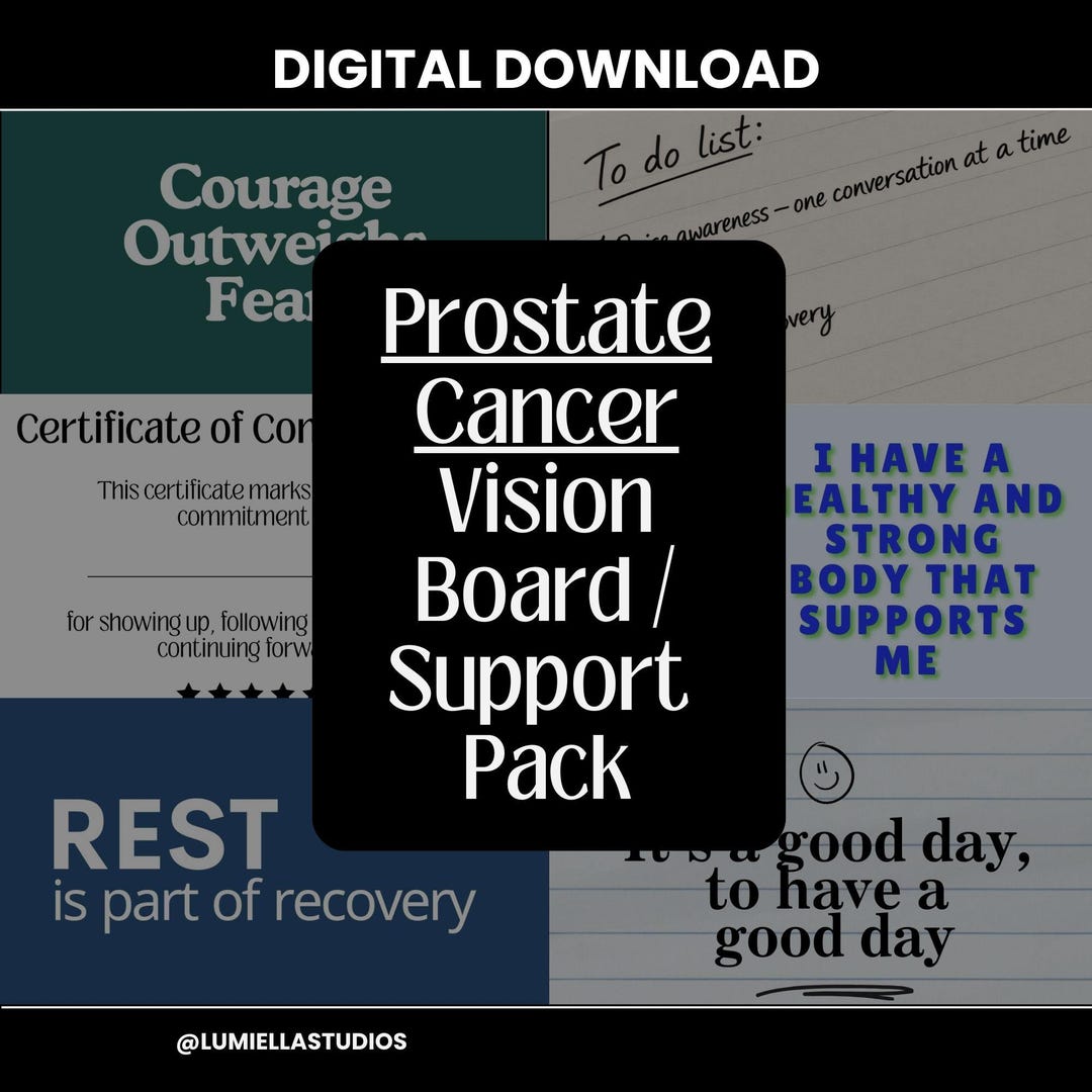 Prostate Cancer Support Pack | Wellness Kit | Vision Board |tool for ...