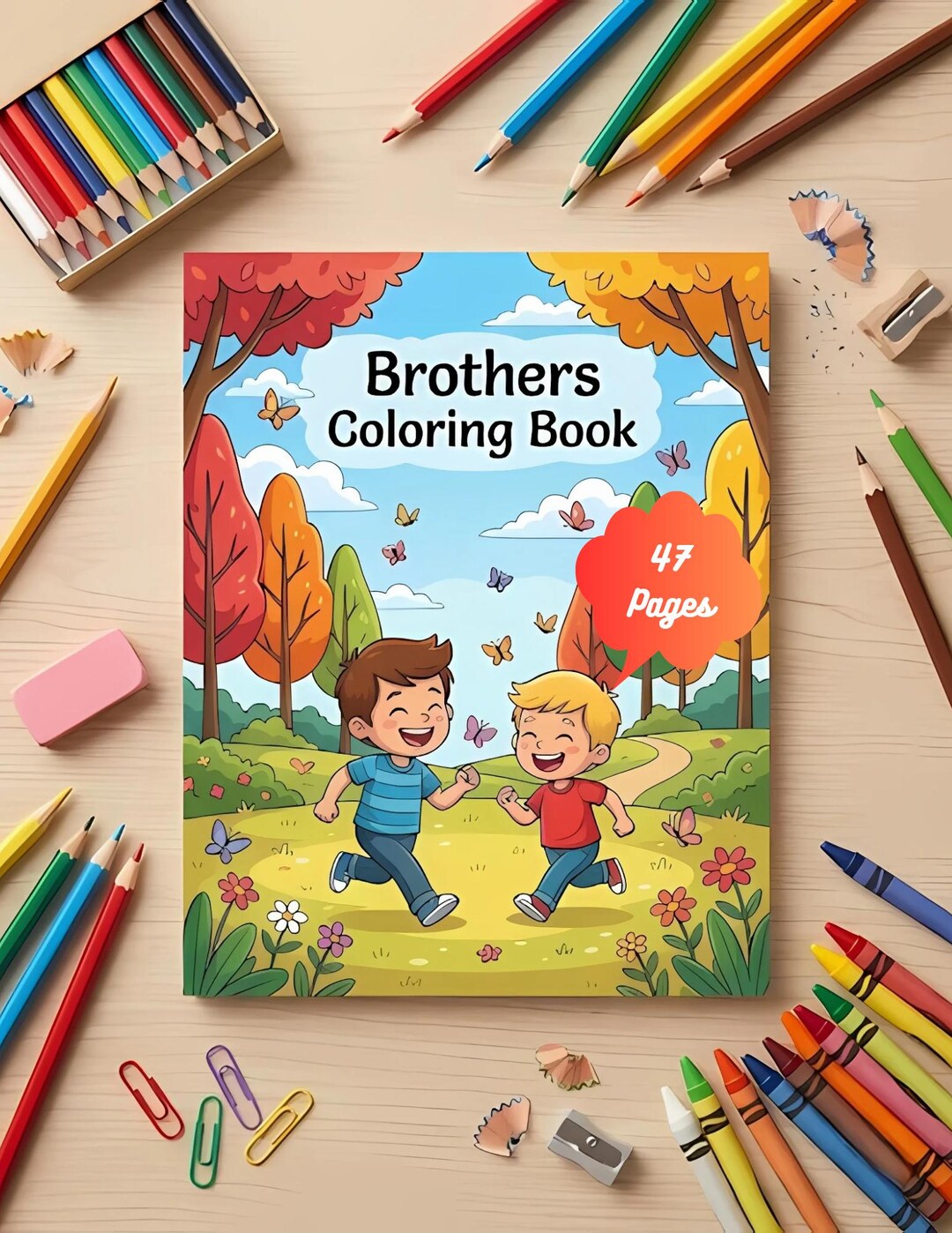 Brothers Coloring Book | 47 Fun Pages Printable (digital Download) - Etsy