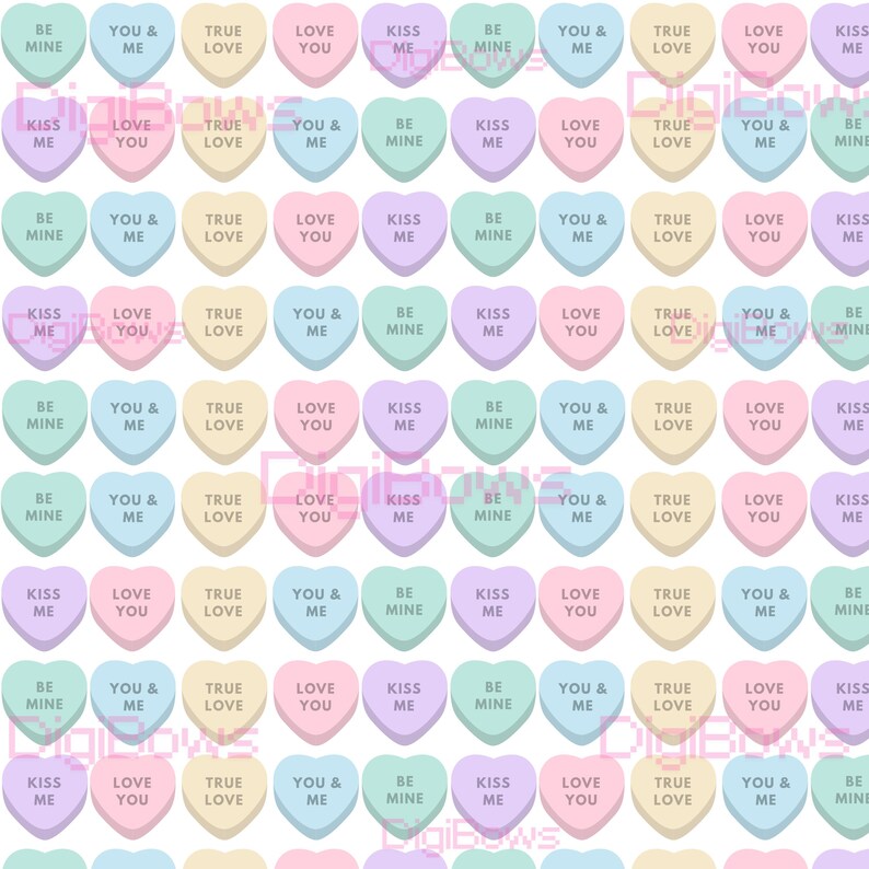 Valentines Day Word Hard Candy Pattern - Etsy