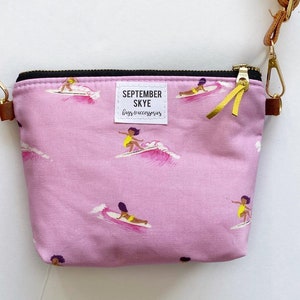 Ready to Ship - Little Girl Purse in Pink Surfer Beach Babe - Girl Bag ...