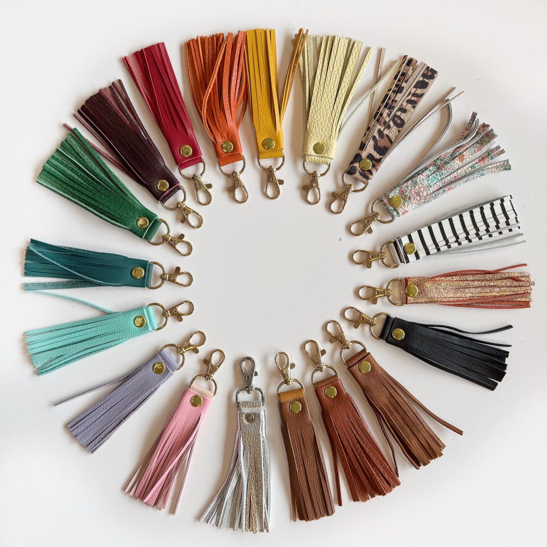 Limited Time - Leather Tassels / Keychains / Key Fob / Various Colors ...
