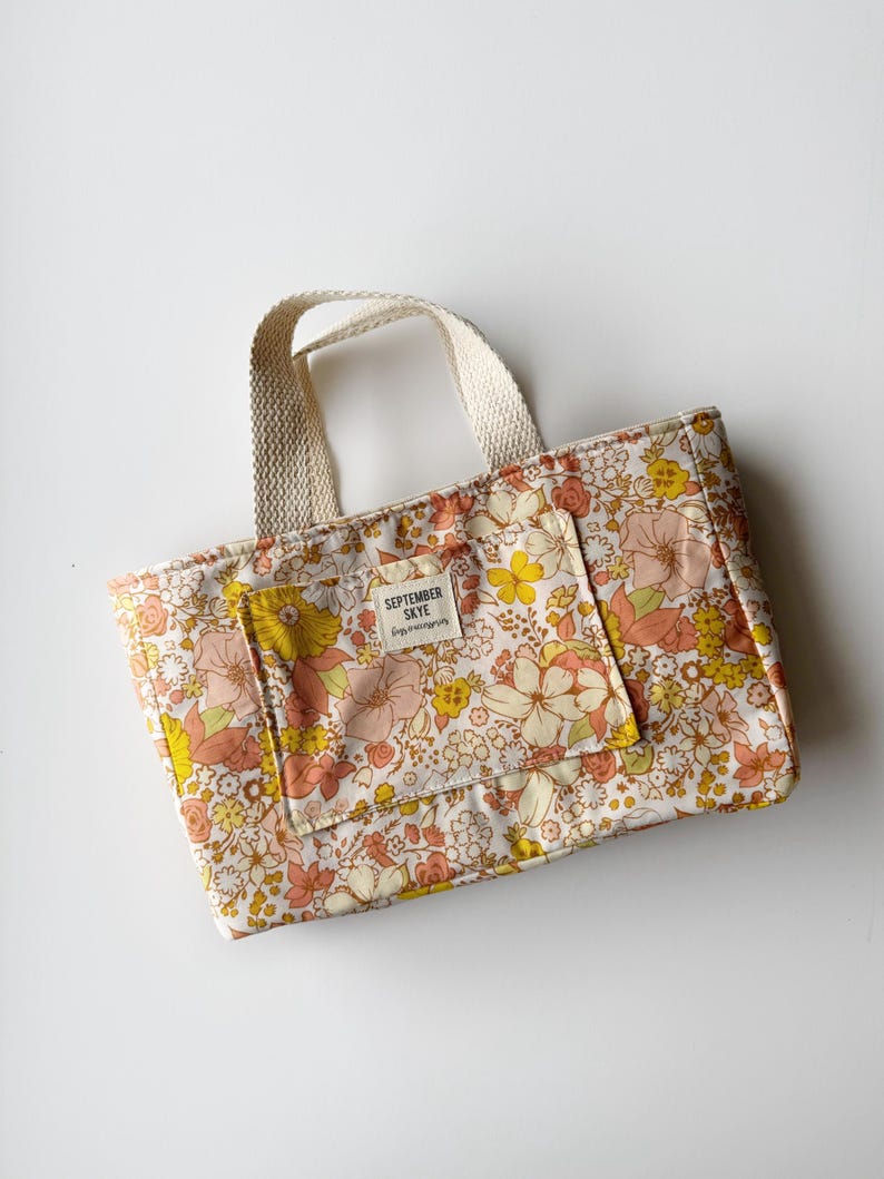 NEW! Bible or Book Bag Tote in Spring Floral / Book Cover / Devotional ...