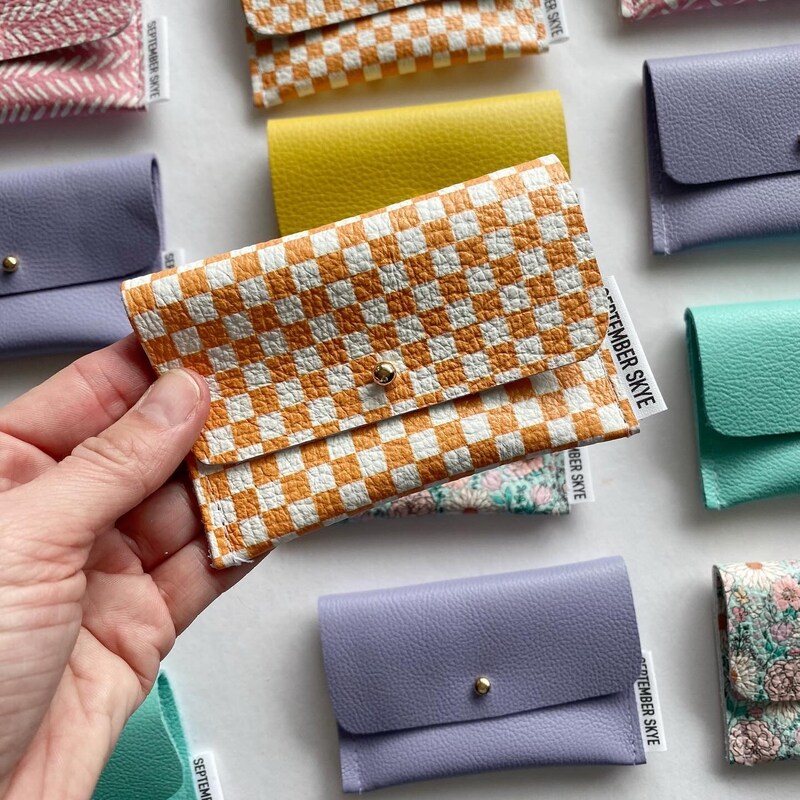 Checkered Wallet - Etsy
