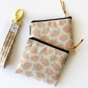 Strawberry Square Mini Pouch - Etsy