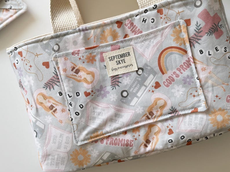 NEW! Bible or Book Bag Tote Child of God Girls Gray / Book Cover ...