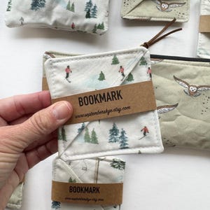 Corner Bookmark in White Ski Slopes - Boho - Book Lover Gift - Teacher ...