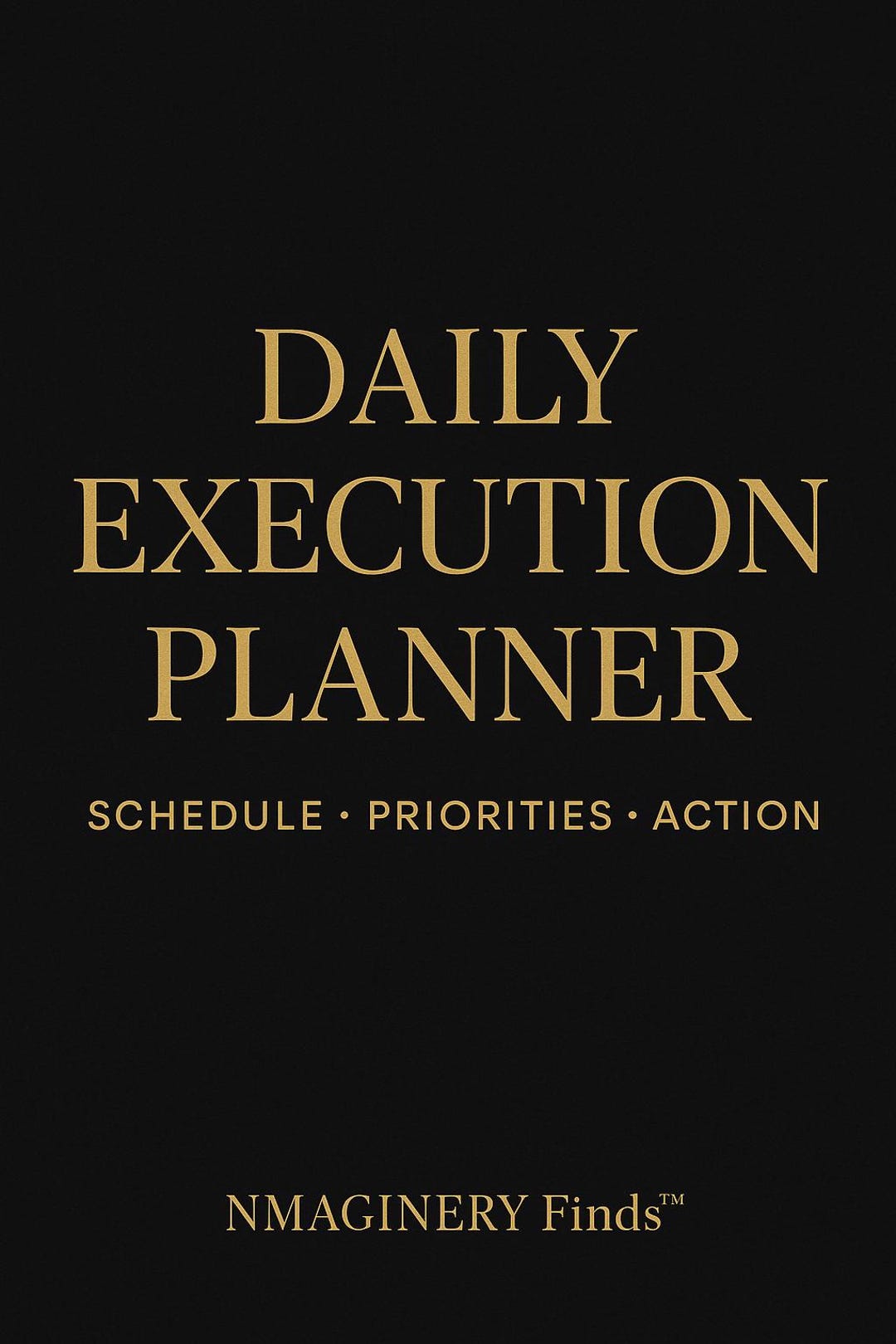 Daily Execution Planner | Minimalist Printable Planner | Schedule ...