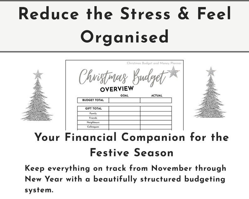 Christmas Budget Planner Printable | Holiday Expense Tracker | Gift ...