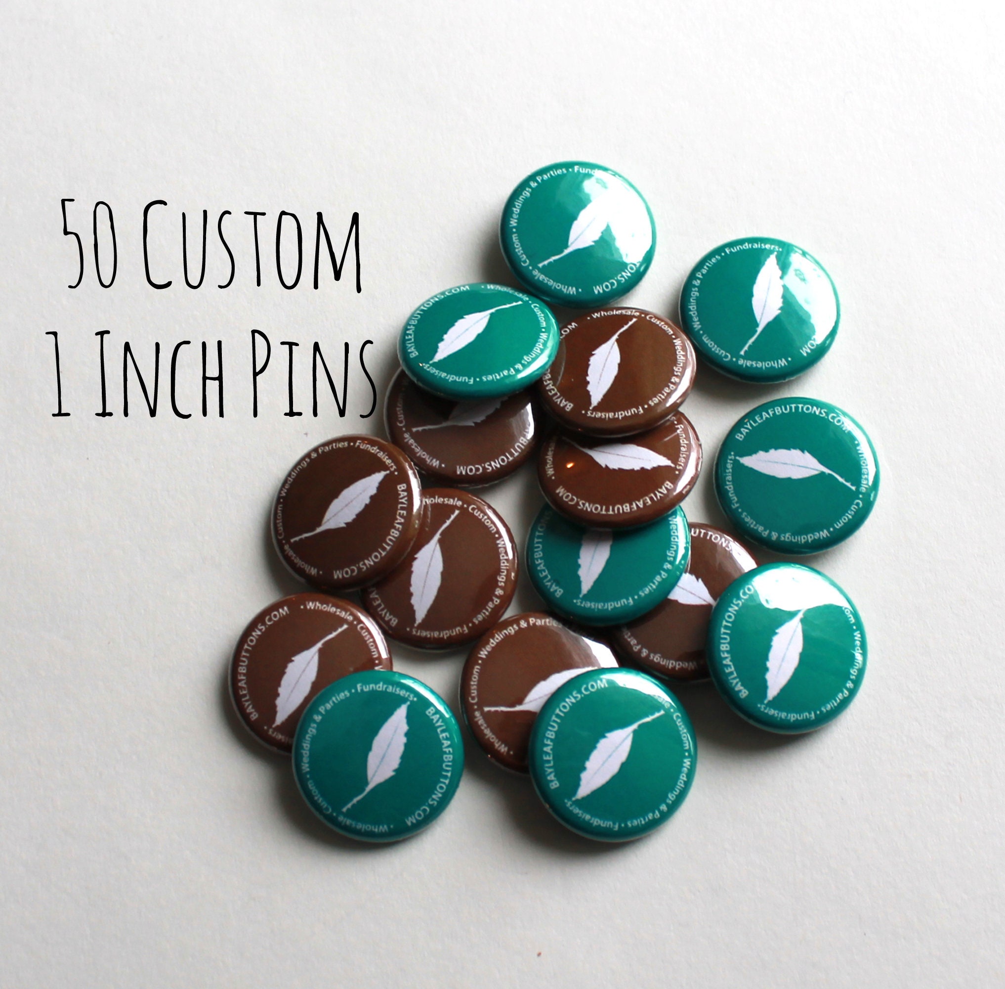 50 Personalized 1 Inch Pins Custom Promotional Buttons - Etsy Canada