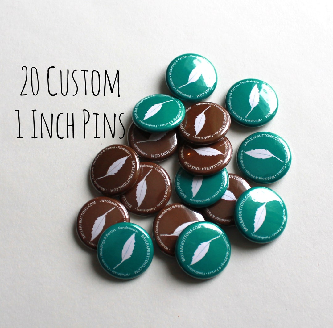20 Custom 1 Inch Pins Weddings Parties Bands - Etsy