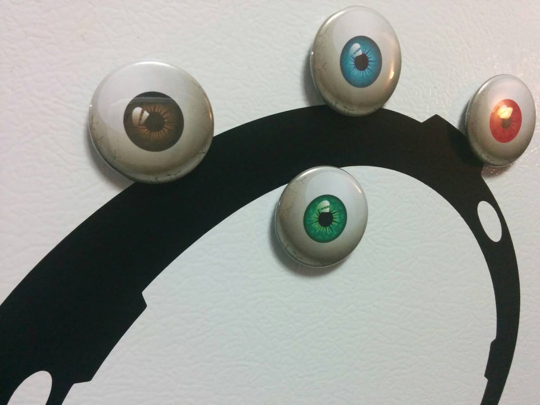 Eyeball Buttons Magnets Pins Keychains - Etsy