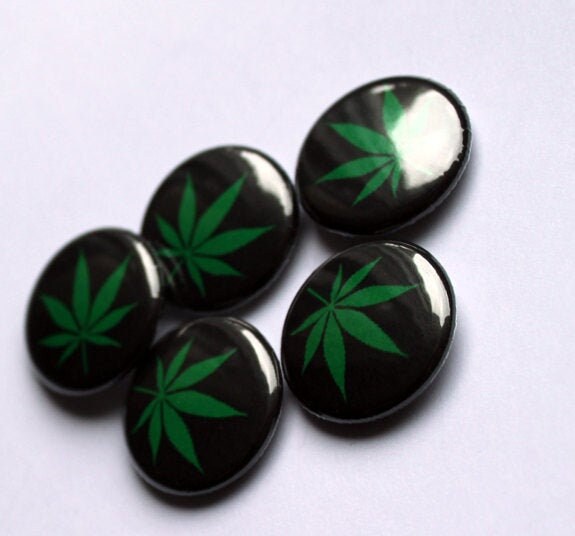 Marijuana leaf 1 Inch pins Buttons Pinbacks Badges | Etsy