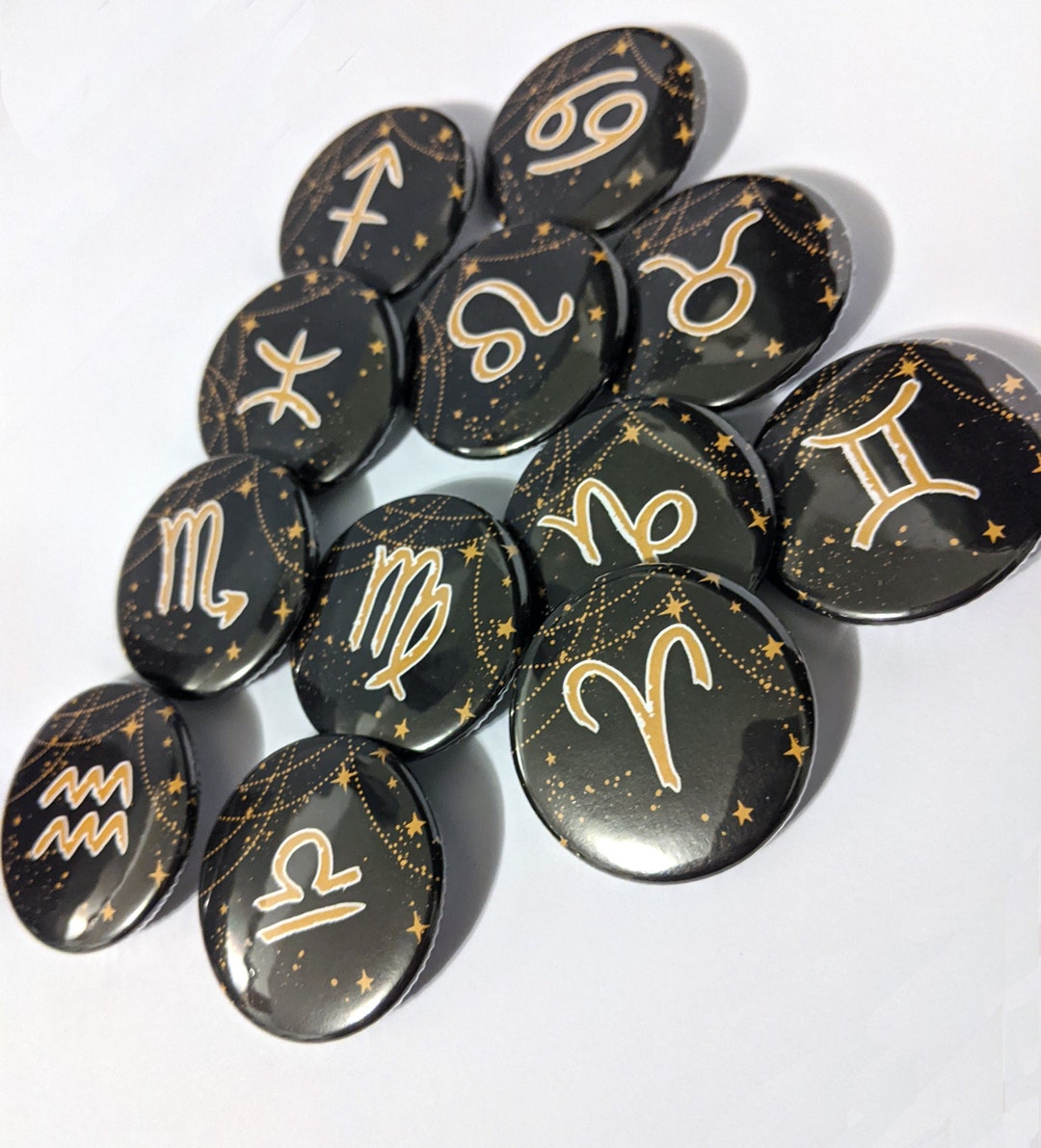 Zodiac Sign Buttons 1.5 Inch Backpack Pins Fridge Magnets - Etsy
