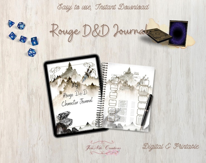 DND Character Sheet Journal 5e, Printable DND Journal, Dungeons ...