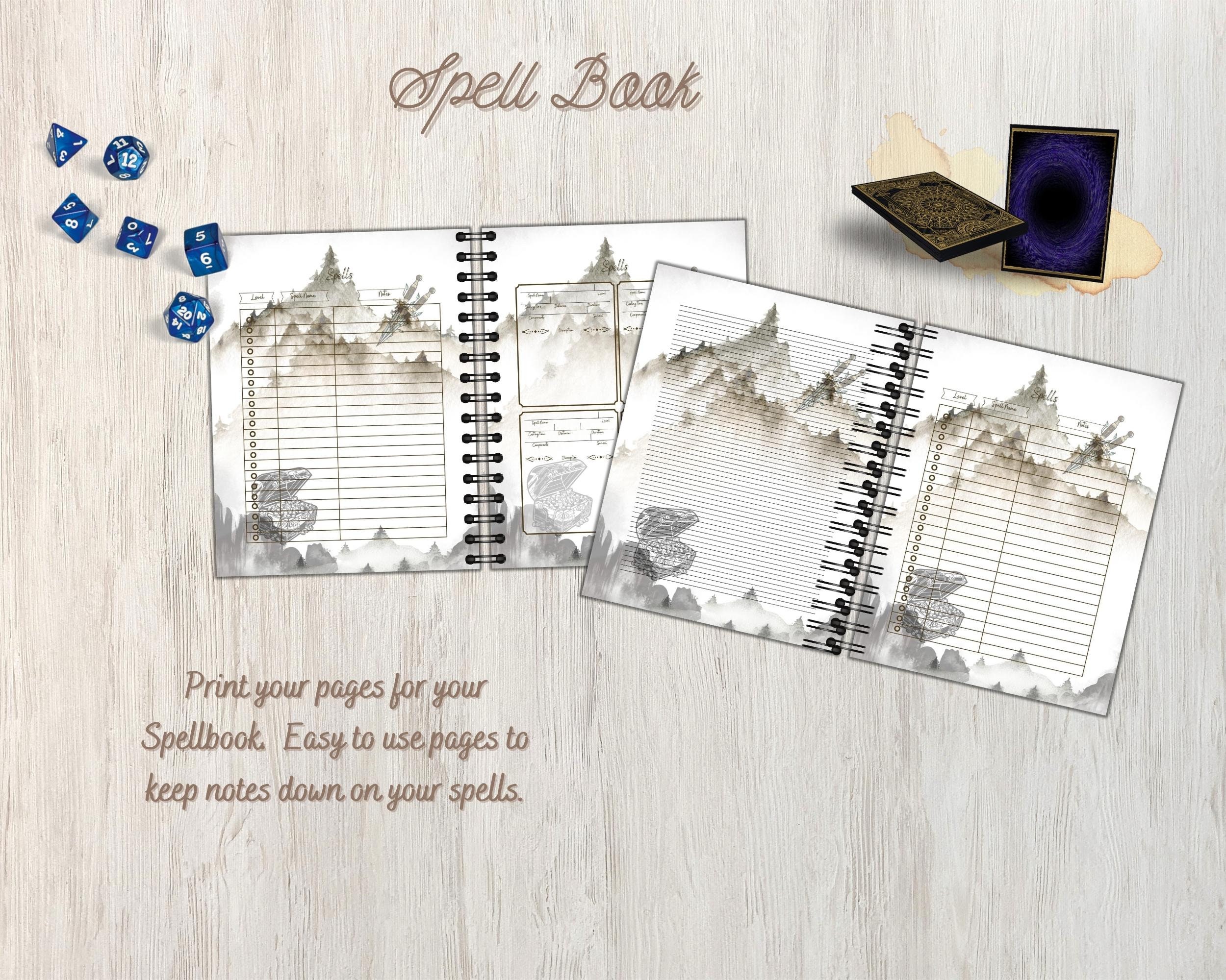 Printable Dnd Journal Dnd Printable Character 5e Dnd Character Sheet ...